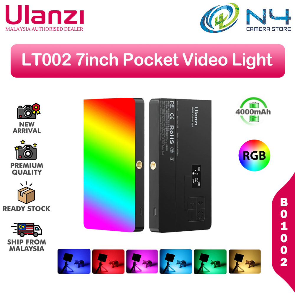 Ulanzi LT002 RGB / LT003 RGB LED Video Panel Light 7inch / 10inch Pocket Fill Light Dimmable ...