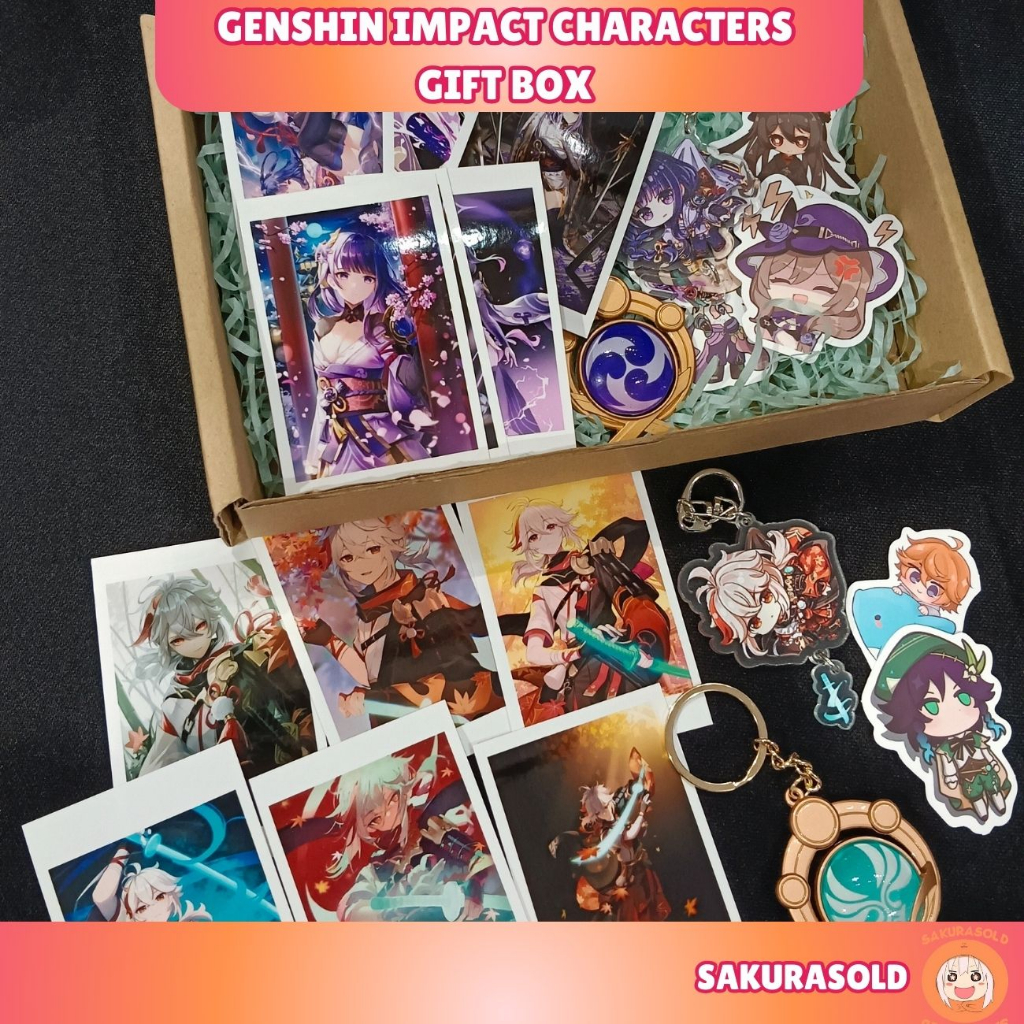 Genshin Impact Gift Box Genshin Gift Box Genshin Keychain Genshin ...