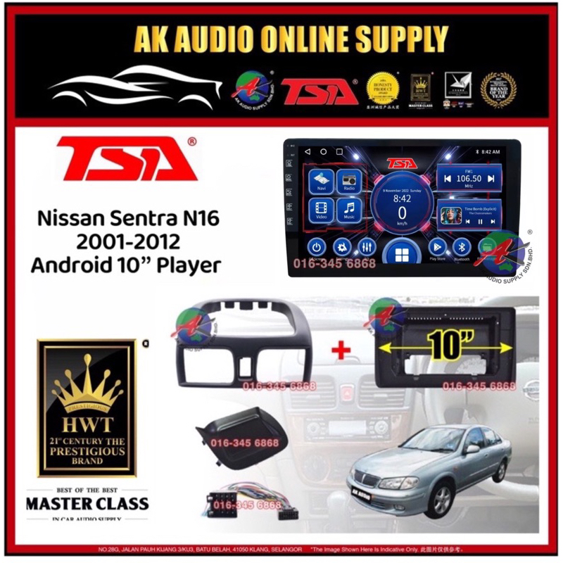 [ MTK 2+32GB ] TSA Nissan Sentra N16 2001 - 2012 Android 10'' inch Car ...