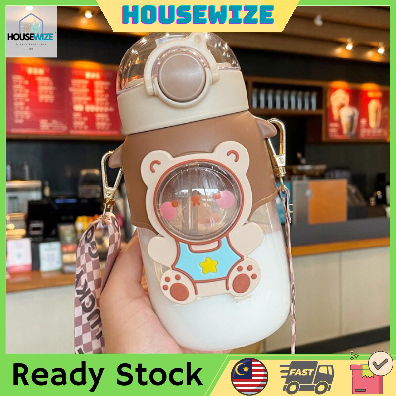 [HouseWize Ready Stock] Botol Air Kanak-Kanak Comel Tali Panjang 700ml ...