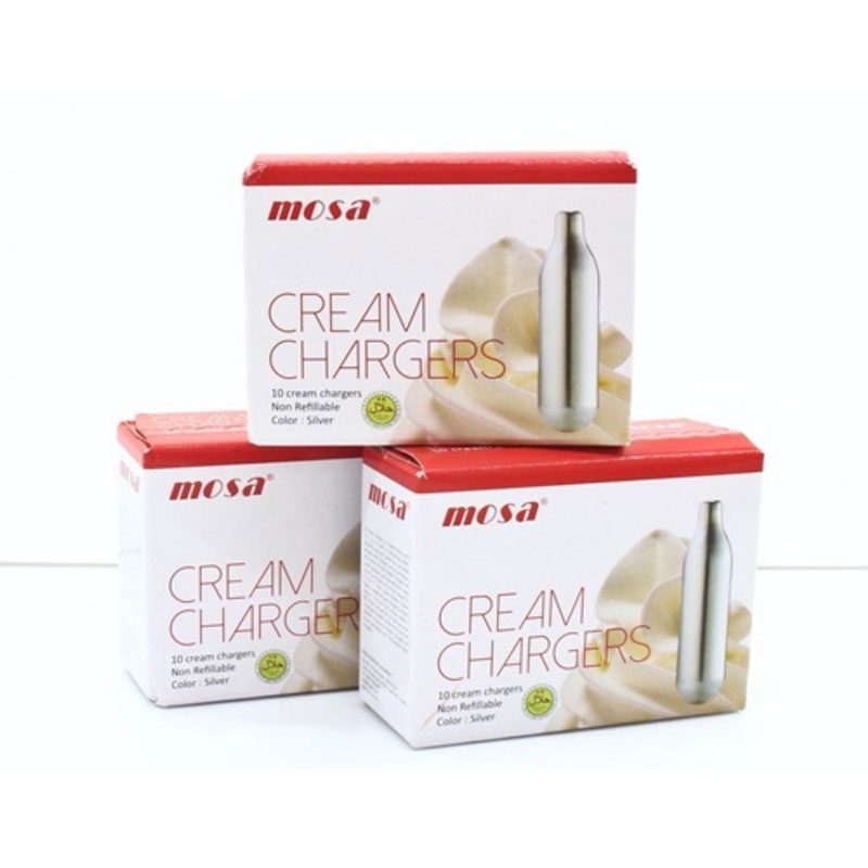 Mosa Cream Charger / HO Cream Charger [10 Charges/ Box] for Whip Cream ...