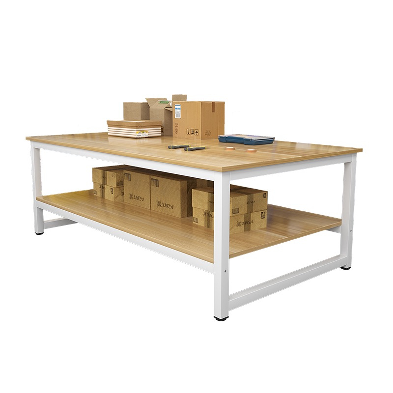 Workbench, double-layer factory table, cutting table, warehouse ...