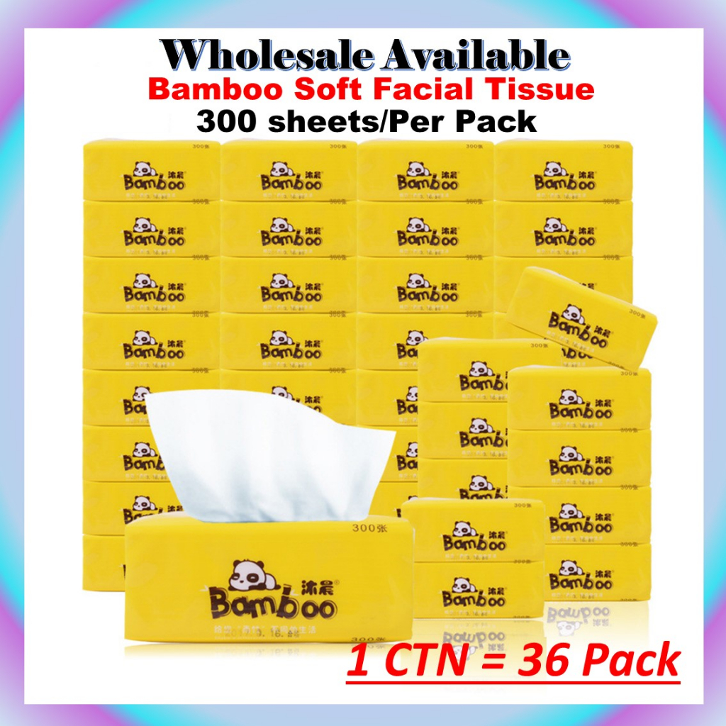Bamboo Tissue /Soft Facial Tissue 4ply 300sheet Tisu Muka | Shopee Malaysia