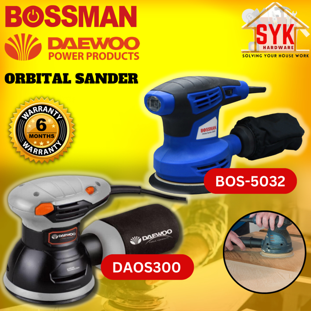SYK Bossman Daewoo BOS-5032 DAOS300 Orbital Sander Machine Wood Sanding ...