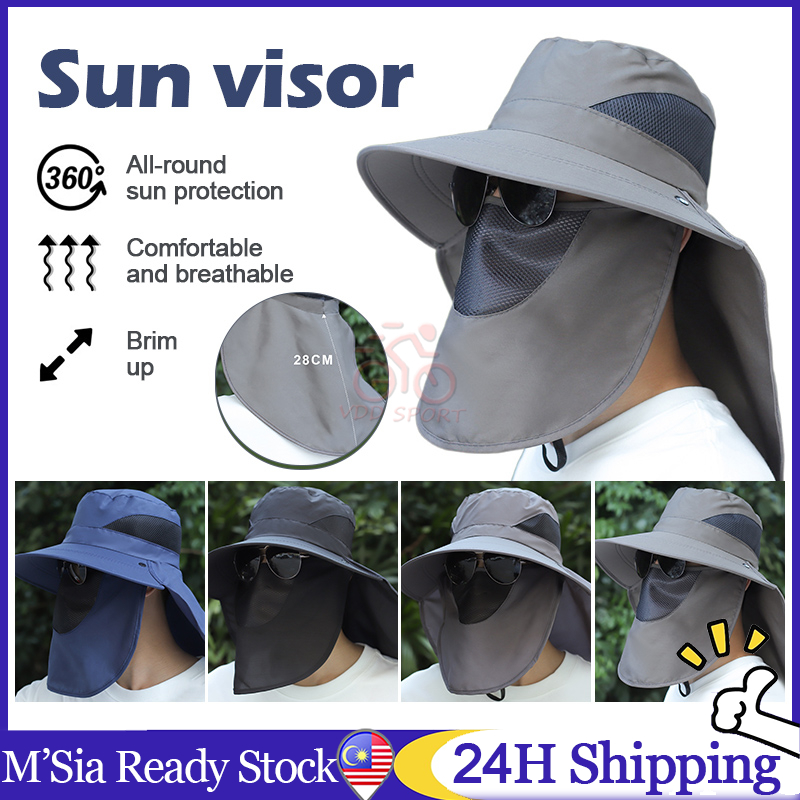Outdoor Sun Hat Fishing Hat Neck Flap Waterproof Full Face Cover Topi ...