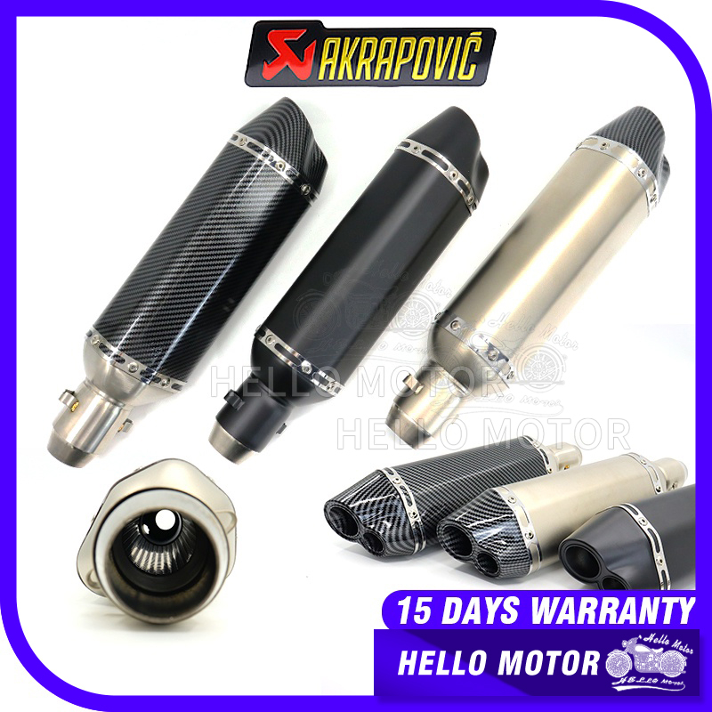 Akrapovic Exhaust Muffler Pipe 51mm Escape Moto Exhaust Carbon Fiber ...