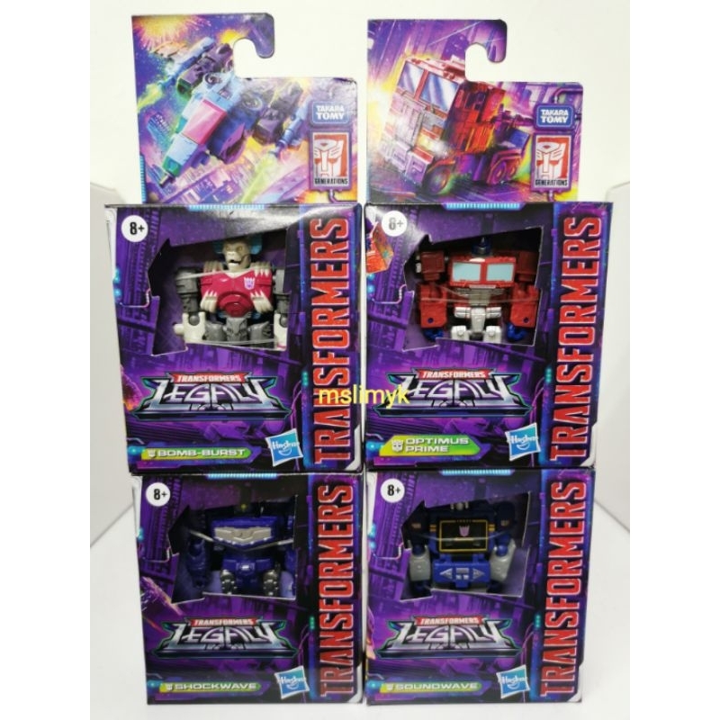 "mslimyk" (Set of 4)Hasbro Transformers Legacy Shockwave Soundwave Optimus Prime Bomb-burst ...