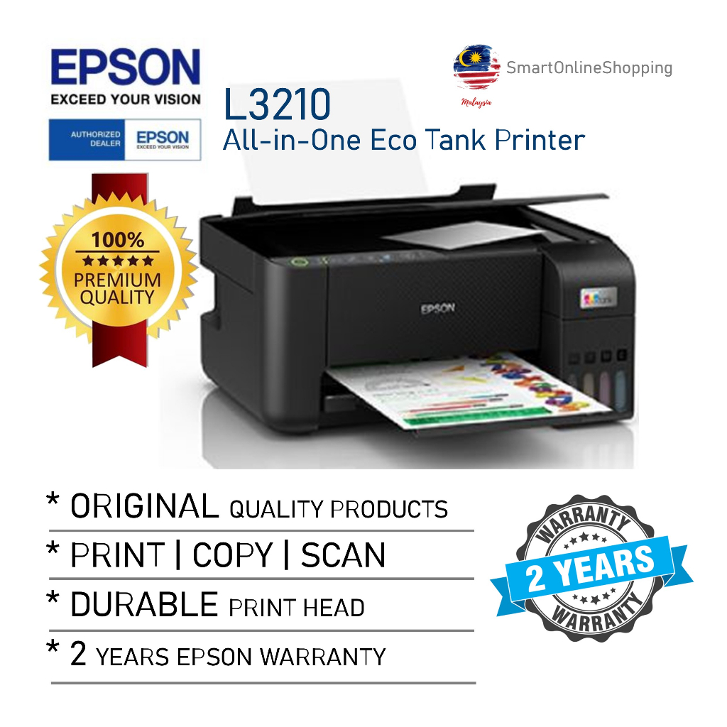 Epson EcoTank L3210 A4 All-in-One Ink Tank Printer Ink | Shopee Malaysia