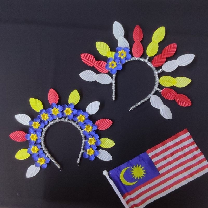 [Ready stock] sanggul lintang warna Bendera Merdeka.cekak besi,daun ...