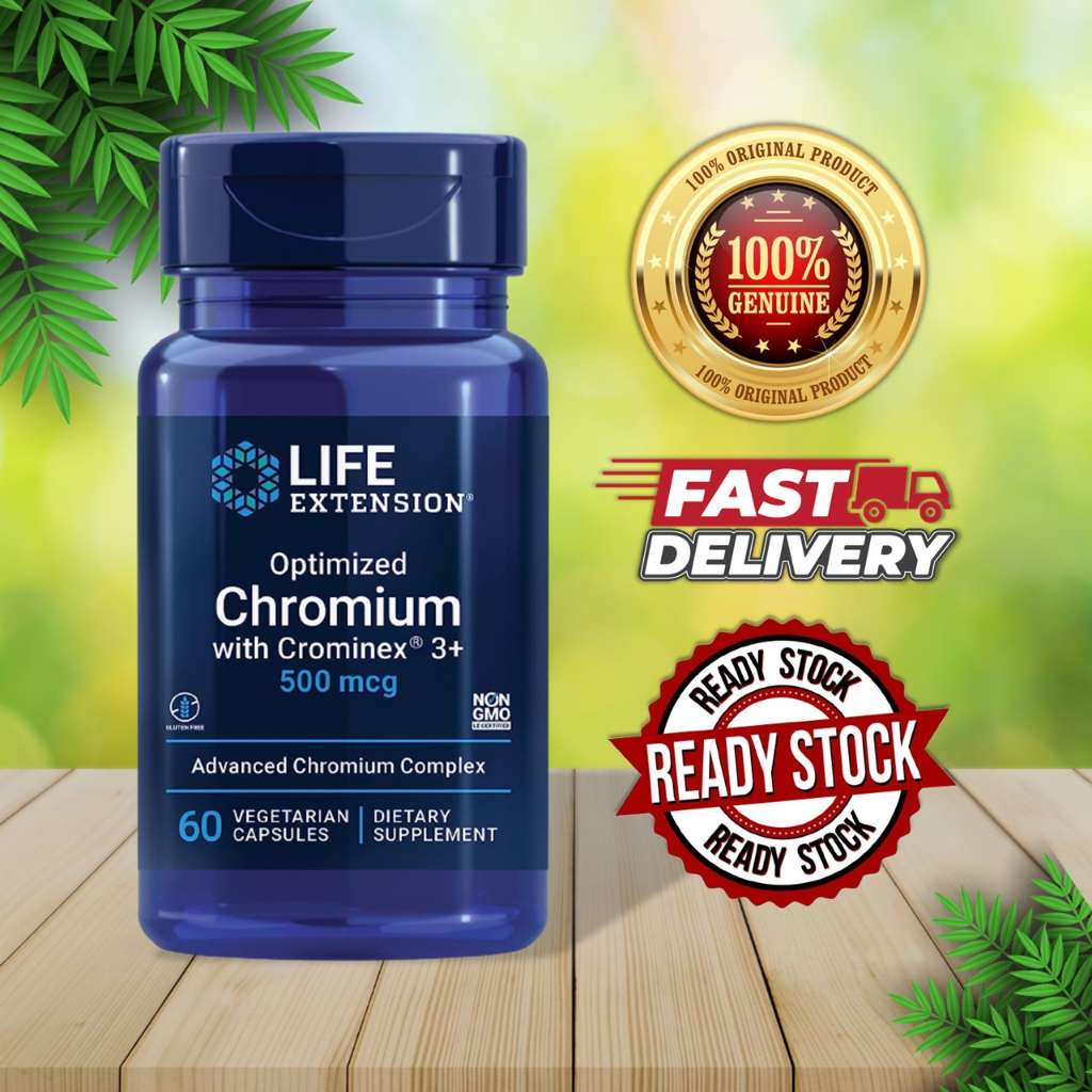 (NEW ARRIVALS) LIFE EXTENSION Optimized Chromium With Chrominex 3+ (500 ...