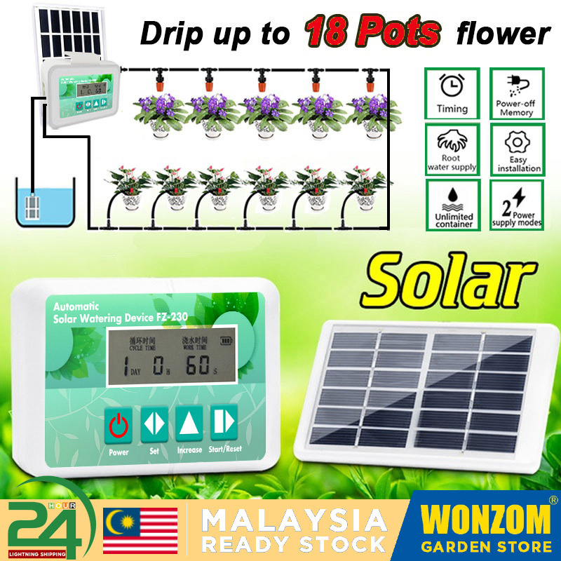 Automatic Irrigation System Water Irrigation Timer Solar Auto Watering ...