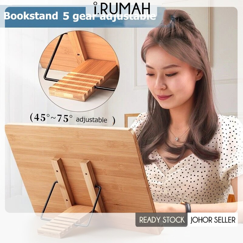 【i.Rumah】Adjustable Reading Rest Tablet Cook Study Book Holder Foldable ...
