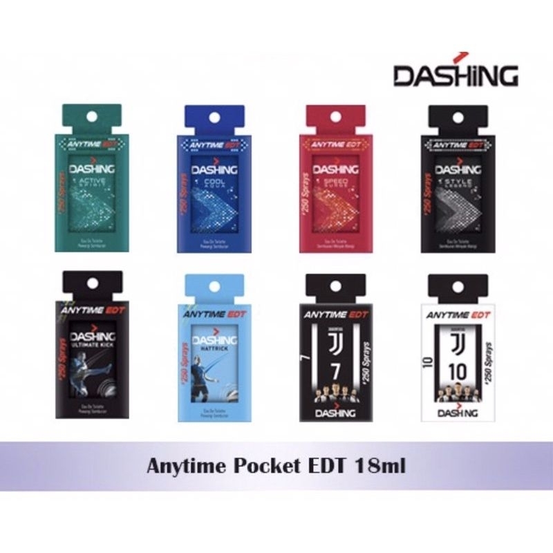 Dashing Anytime EDT Pocket 250 Sprays (1 unit) | Shopee Malaysia