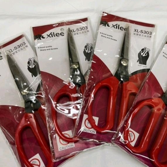 Heavy Duty Red Handle Scissor /Kulit Scissors/Gunting/cutter besar ...