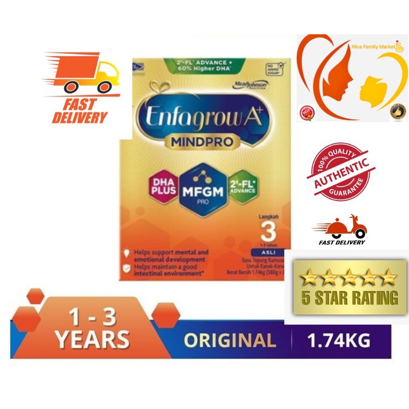 Enfagrow A+ MindPro 2'-FL Step 3/4 Original /Vanilla 1.74kg (Milk ...