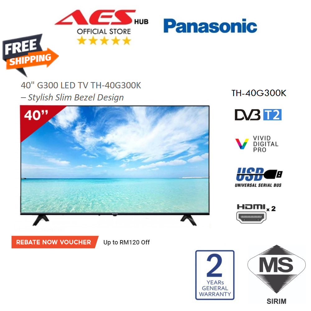 FREE SHIPPING Panasonic 40 Inch Full HD LED Digital DVB T2 TV ...