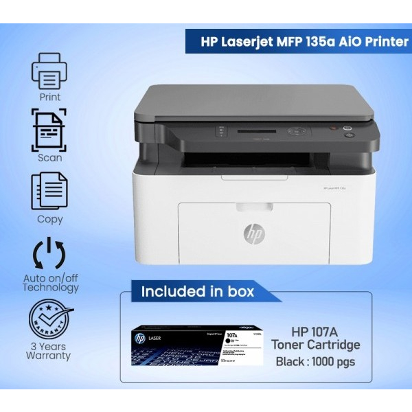 HP MFP 135A Multifunction Mono Laser Printer | Shopee Malaysia