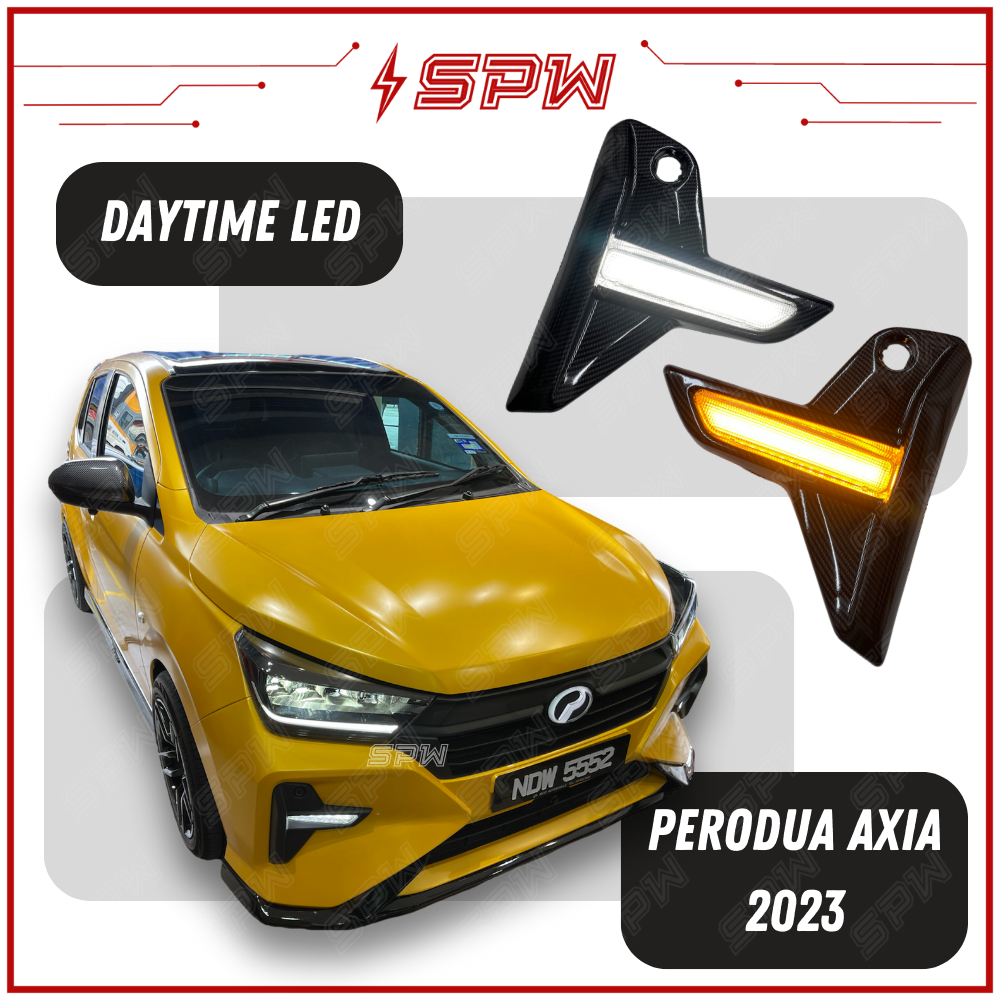 Perodua Axia 2023 New Axia LED Daytime Running Light Foglamp Foglight Spotlight Fog lamp Fog ...