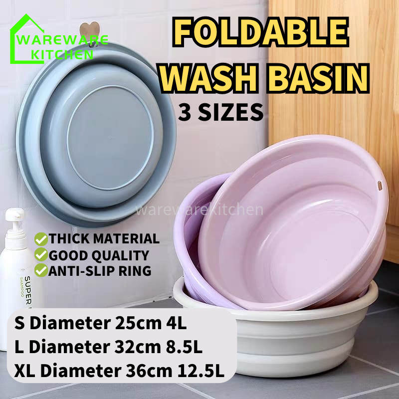 Foldable Wash Basin Collapsible Folding Basin Travel Face Washing ...