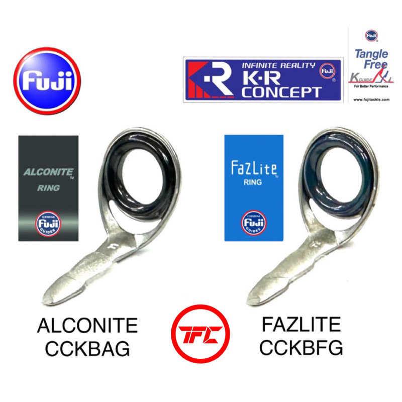 Fuji K Guides Alconite Fazlite Ring CCKBAG CCKBFG Frosted Silver Big ...