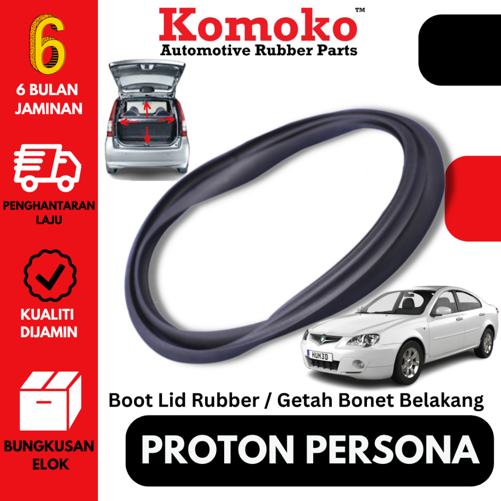 KOMOKO Proton Persona Boot Lid Rubber / Getah Bonet Belakang | Shopee ...