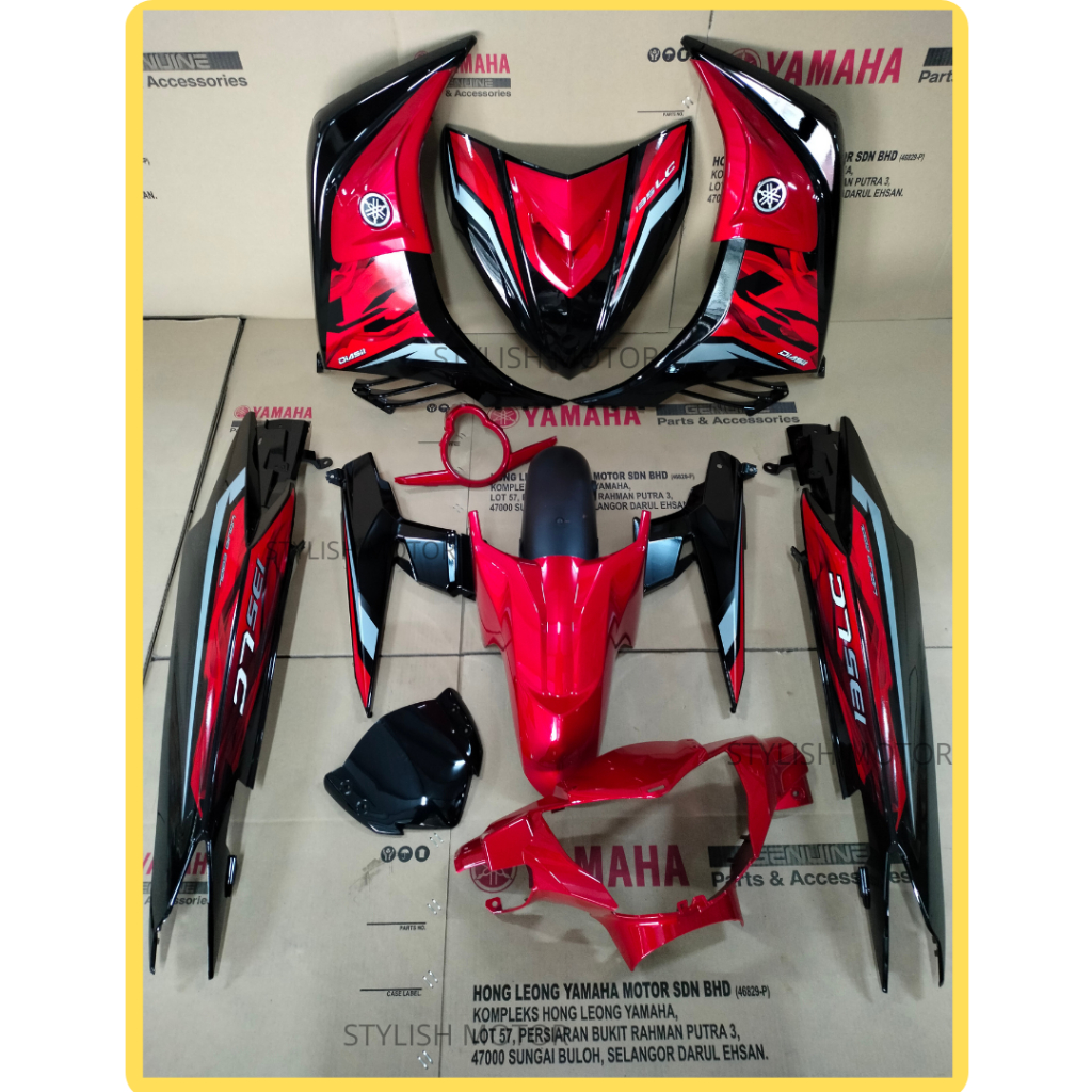 HLY ORIGINAL YAMAHA COVERSET LC135 V3/V4/V5/V6/V7 2021 METALLIC CYAN ...