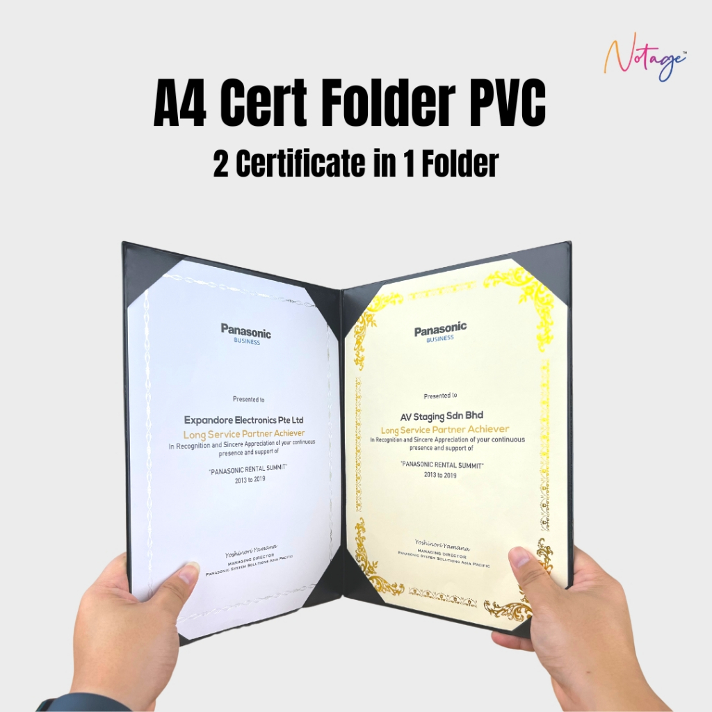 A4 PVC Certificate Folder PVC 8 corner 2 side Certificate Holder ...