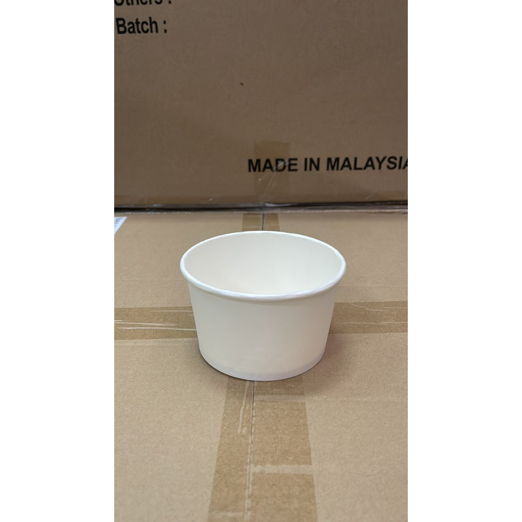 [50pcs] [6 Sizes] Plain Paper Bowl / @White Paper Bowl@ / Food Paper ...