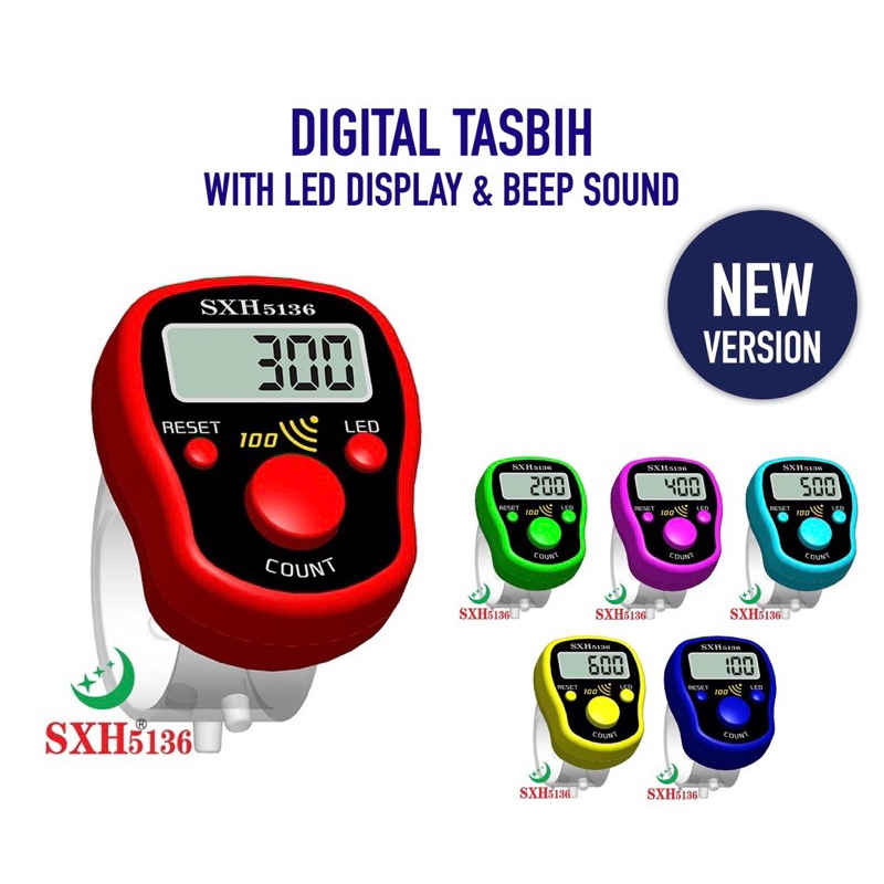 [Ori] Digital Tasbih LED Zikir Mini Tally Counter Zikir Alquran Tasbih ...