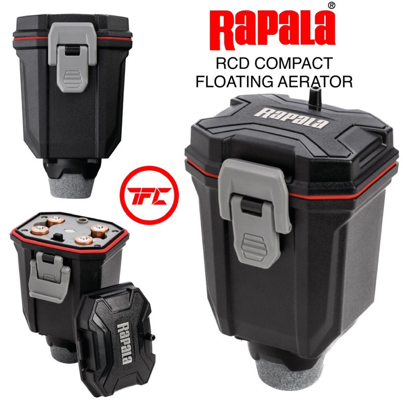 RAPALA RCD Compact Floating Aerator RCDDFA Automatic Air Pump Cordless Pipeless Oxygen Live Bait ...