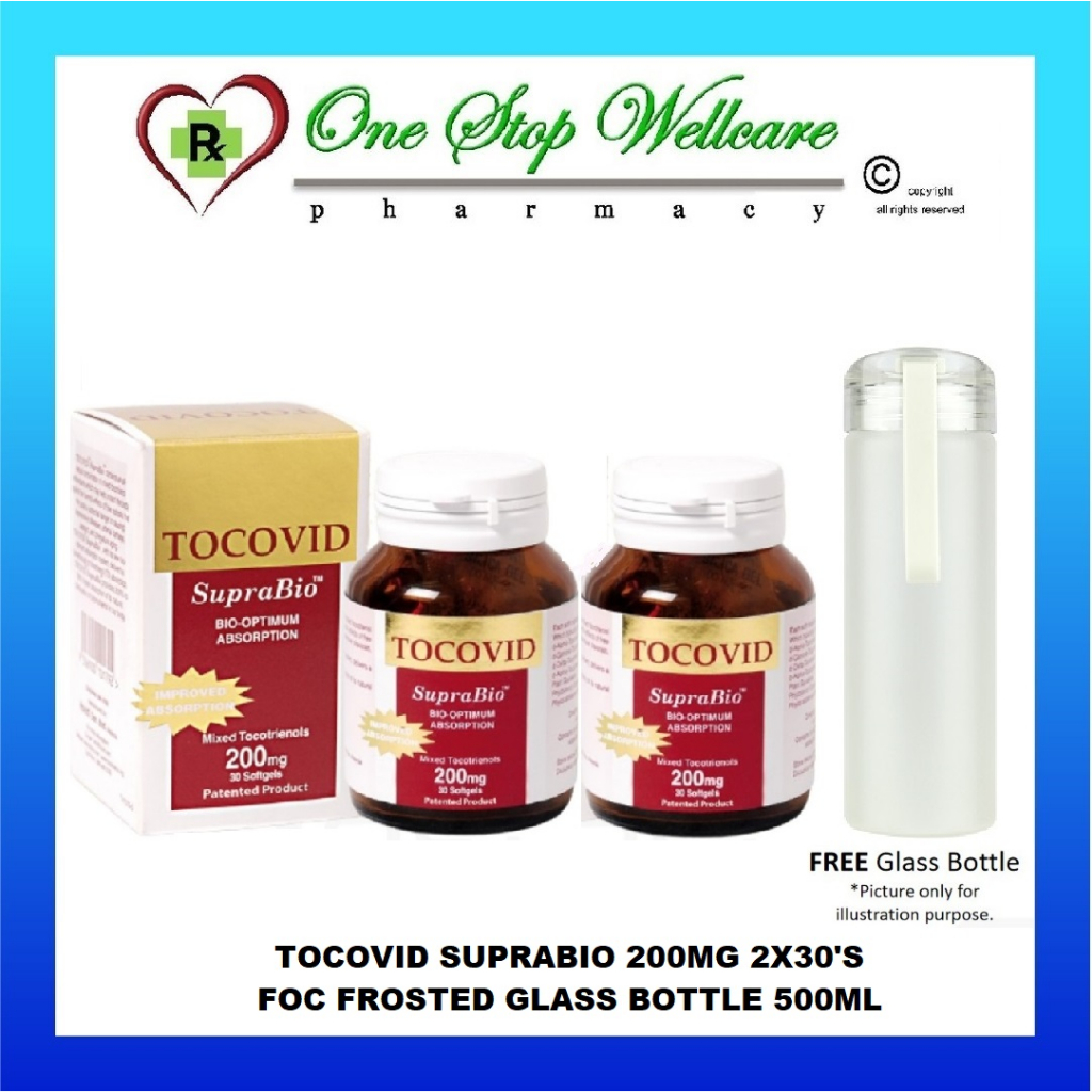 TOCOVID SUPRABIO 200MG 2X30'S FOC FROSTED GLASS BOTTLE 500ML (EXP:07/ ...