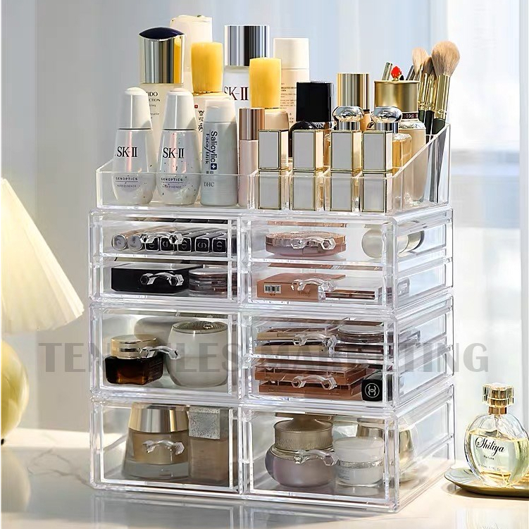 ☑️INS®️Premium XL Stackable Cosmetic Storage Box Clear Acrylic ...