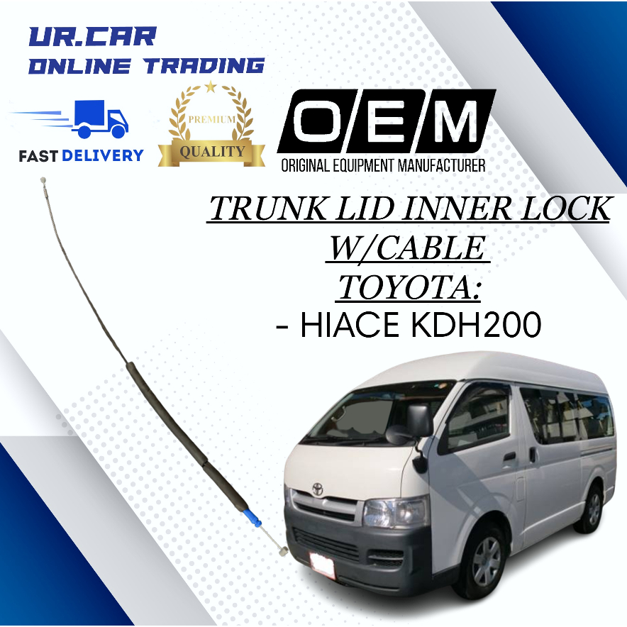 TOYOTA HIACE KDH200 TRUNK LID INNER LOCK WITH CABLE HIGH QUALITY ...