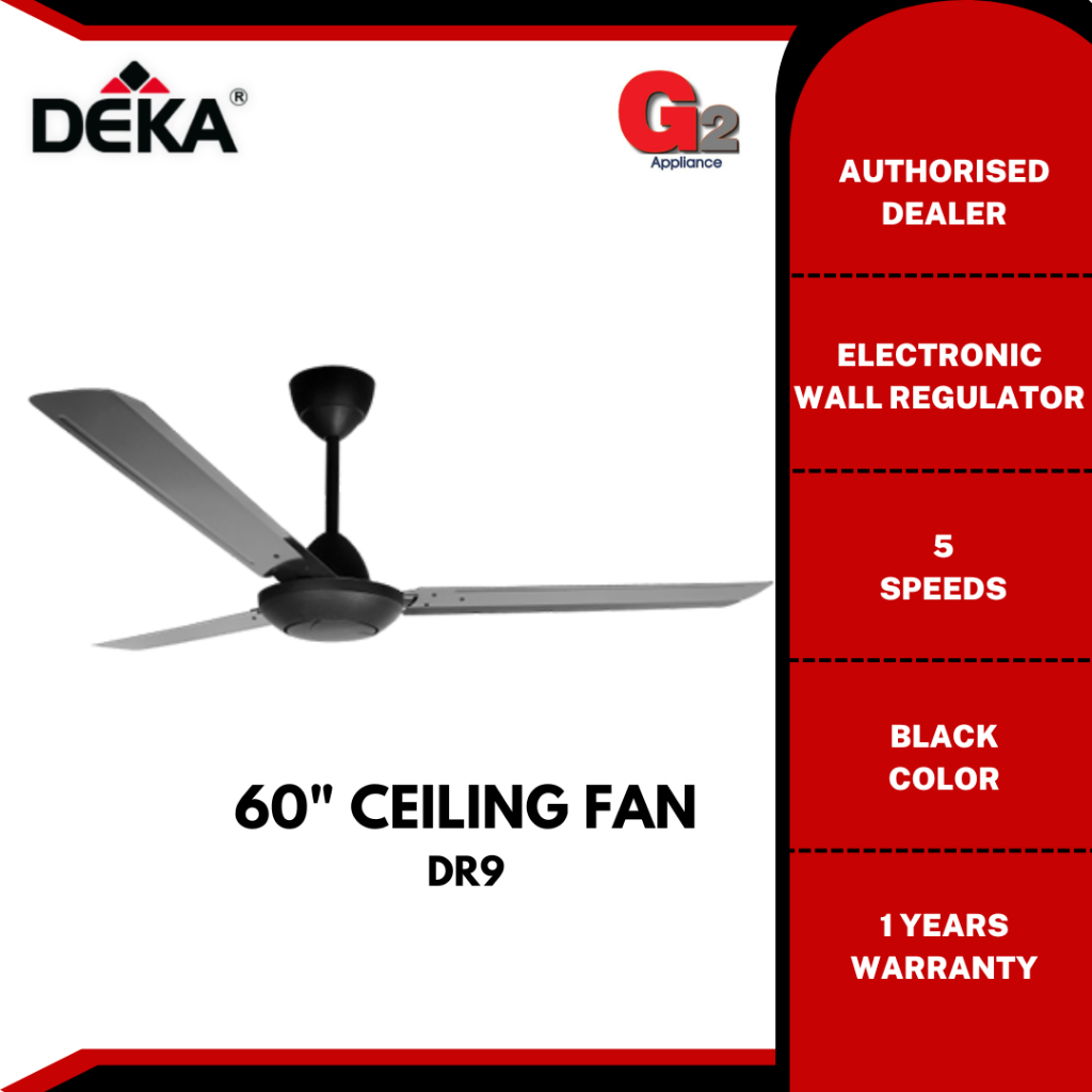 DEKA 60" CEILING FAN DR9 [READY STOCK]-DEKA WARRANTY MALAYSIA | Shopee ...