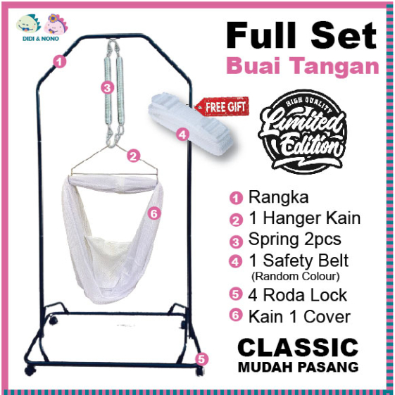 VIVA Spring cot WITH 7pcs SPRING buaian motor and NET cover rangka ...