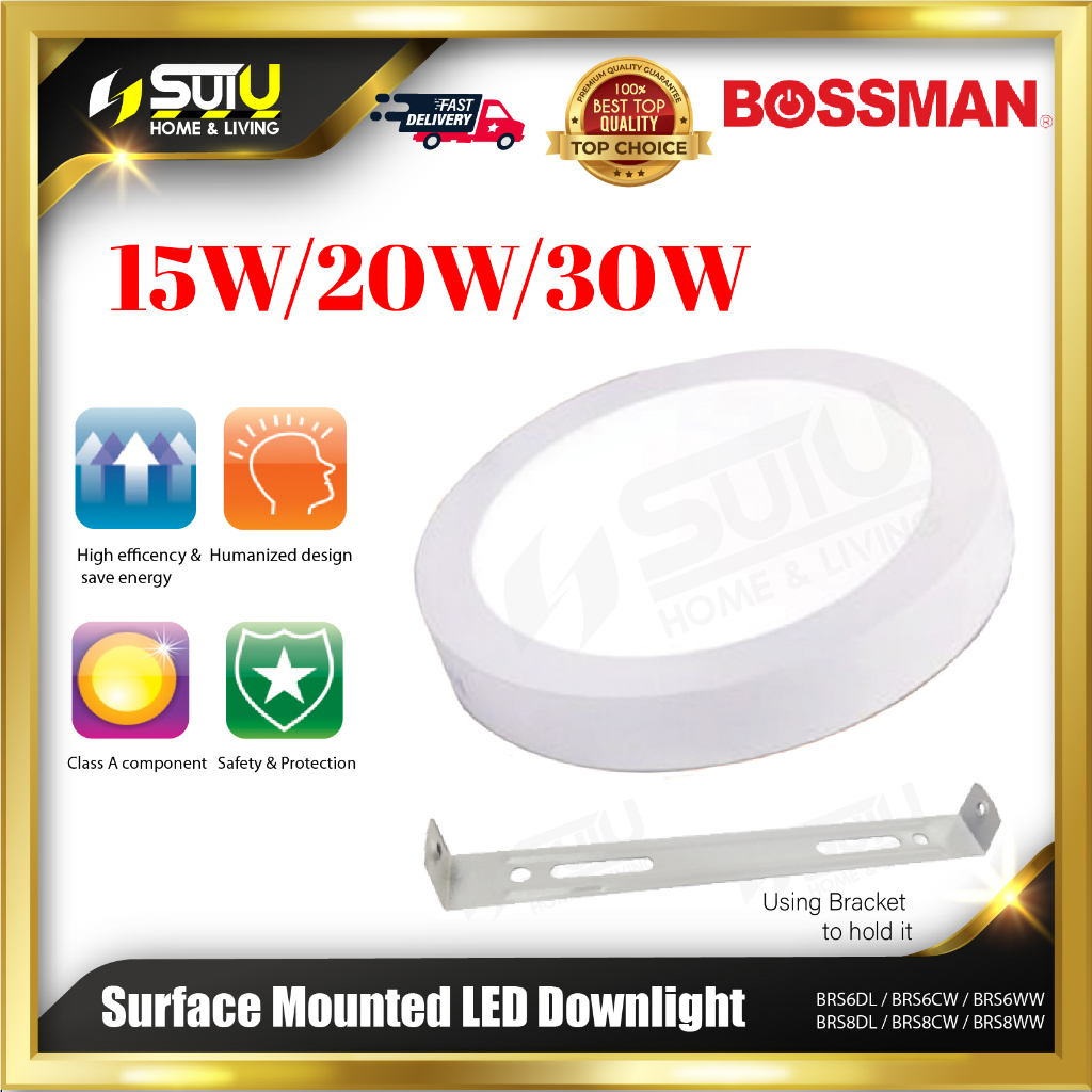 BOSSMAN BRS6 / BRS8 Surface Mounted LED Downlight | Shopee Malaysia
