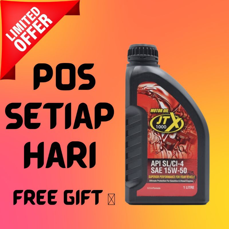 💯 READY STOCK🔥JTX 1000 Engine Oil 1L Original | Shopee Malaysia