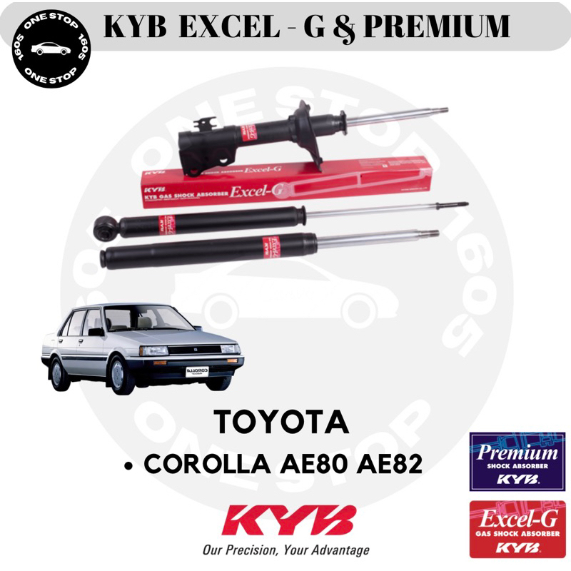 TOYOTA COROLLA AE80 AE82 KYB KAYABA DEPAN/ BELAKANG EXCEL G PREMUIM ...