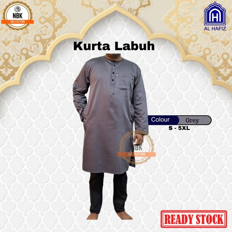 Kurta Labuh Lelaki Dewasa Teluk Belanga Kurta Panjang Kain Cotton by Al ...