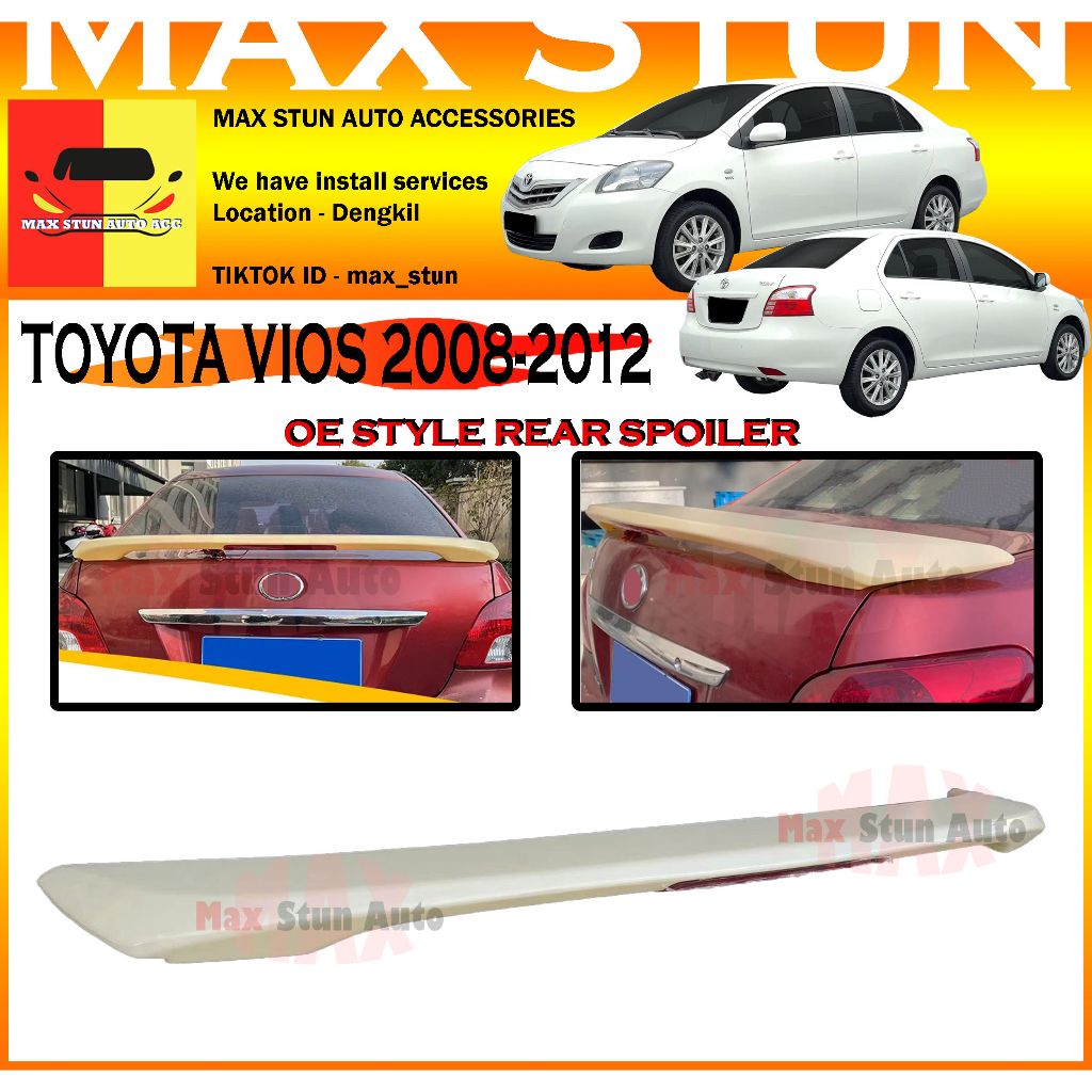 TOYOTA VIOS NCP93 2008-2012 OE LOOK SPOILER WITH LAMP VIOS DUGONG REAR ...