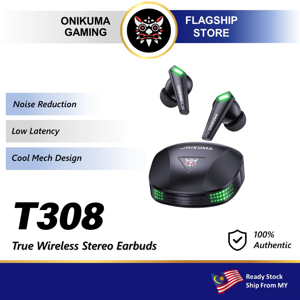 ONIKUMA T308 TWS Bluetooth Earbuds Wireless Stereo Earphones Sports Headset in-Ear Headphones ...