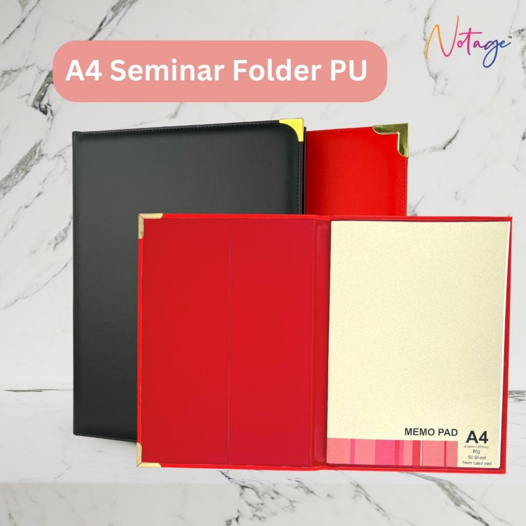 PU A4 Seminar Folder Paper Document Bag File Clipboard Multipurpose ...