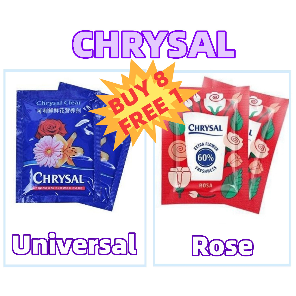 OFFER [BUY 8 FREE 1 -can mix] CHRYSAL Clear Universal Rosa Flower Food ...