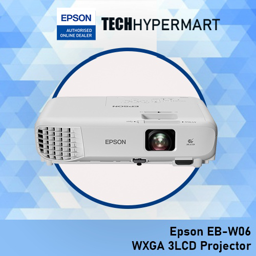 Epson EB-W06 WXGA 3LCD Projector (WXGA, 1280 x 800, 3,700 lumens, 6000 Hours) | Shopee Malaysia