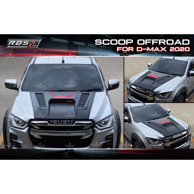Isuzu Dmax 2020-2023 Thailand RBS Bonnet Scoop D-Max front Bonnet hood ...