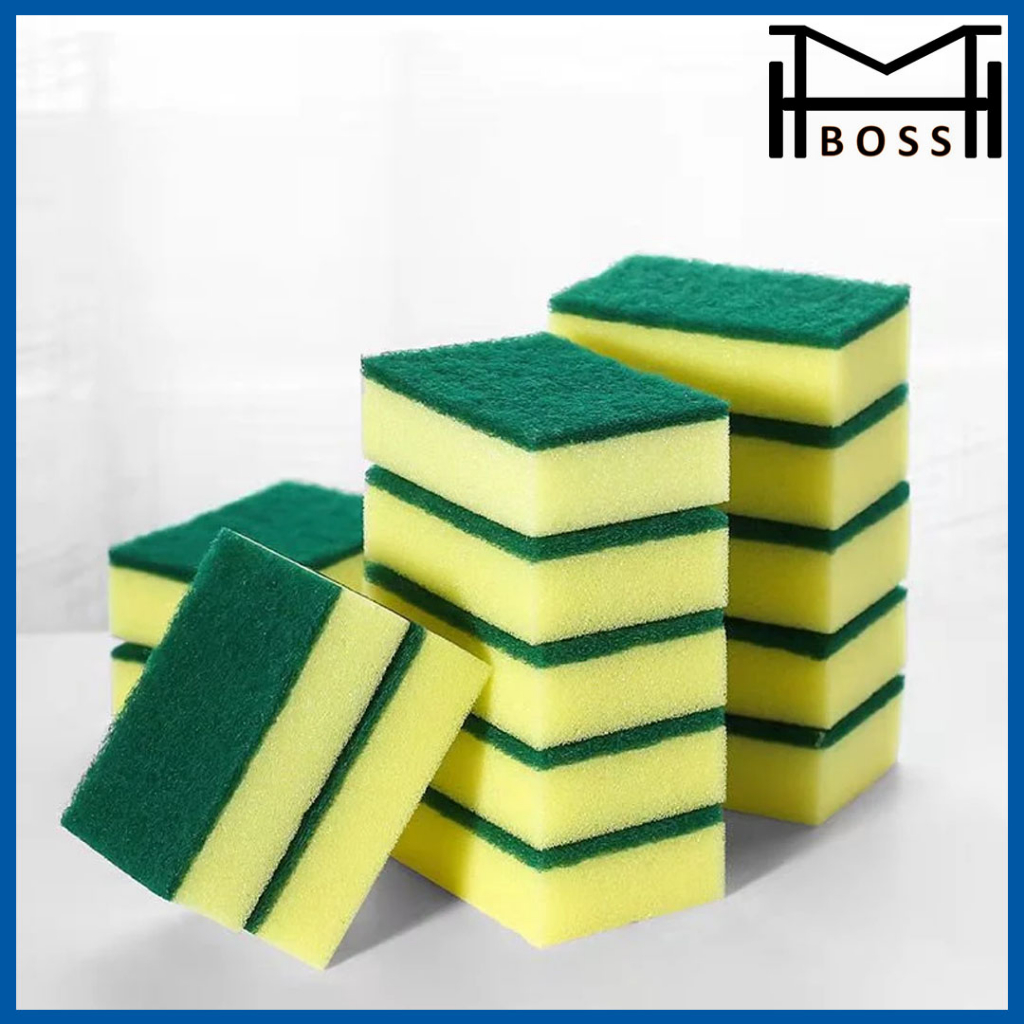 DISH WASHING SPONGE KITCHEN CLEANING SPONGE GREEN YELLOW SPAN CUCI ...