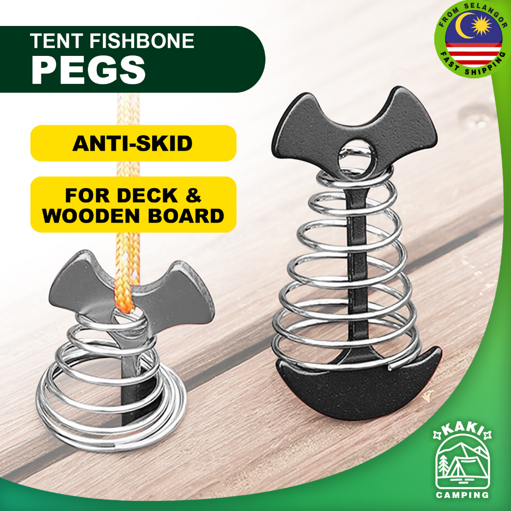 Adjustable Peg Deck Fishbone Design Tent Rope Tensioner Camping Tool ...