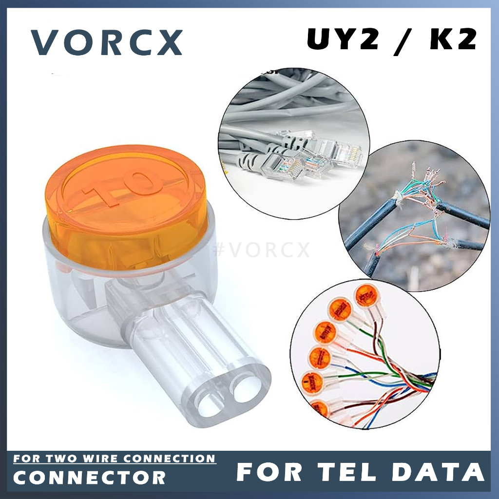 [100pc] UY2 K2 Wire Connector For Telephone Data CAT5e CAT6 Cable ...