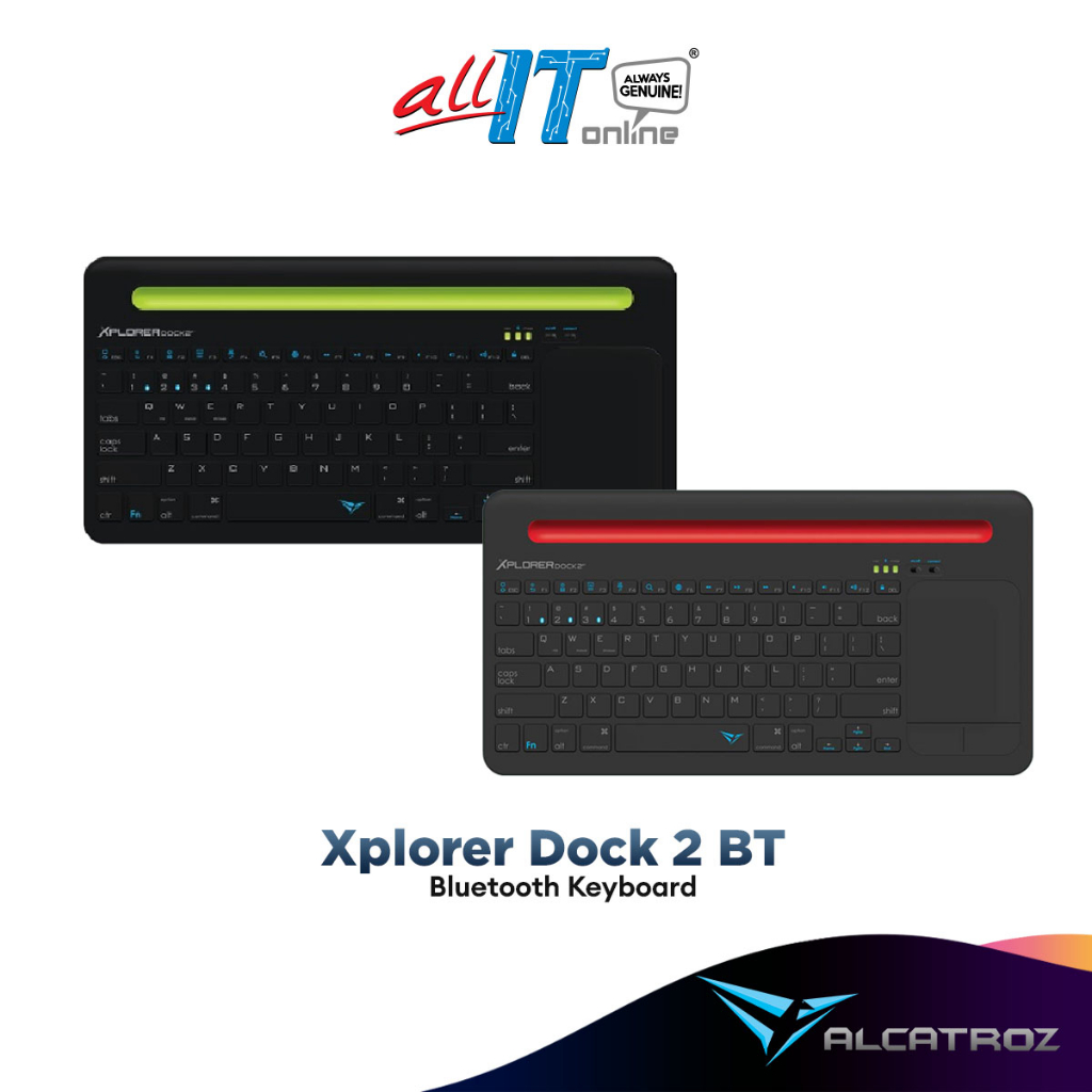 Alcatroz Xplorer Dock 2 BT Bluetooth Keyboard - Black/Green | Shopee ...