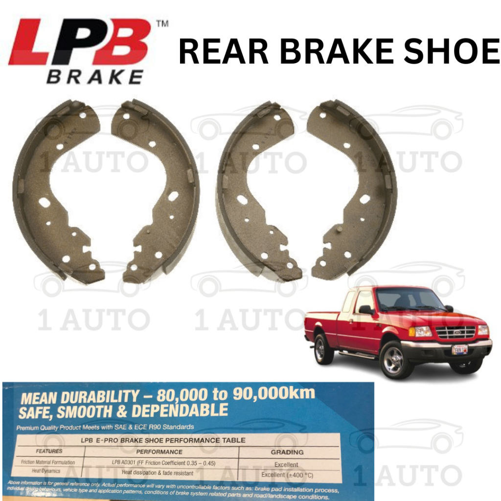 LPB REAR BRAKE SHOE FORD RANGER WL 2.5 XLT | Shopee Malaysia